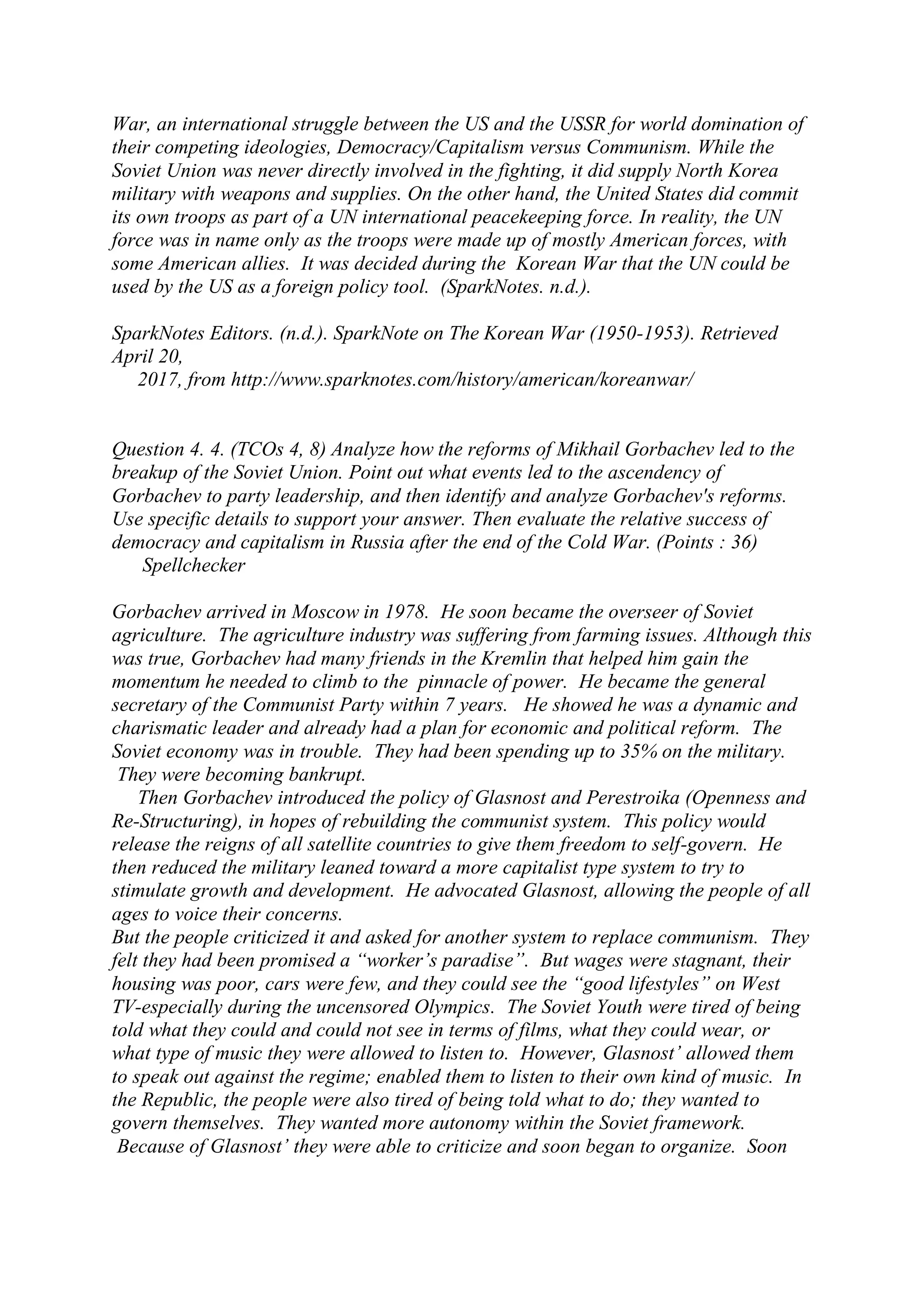 Hist 410 n week 7 final exam | PDF | Death, Injury, or Military ...