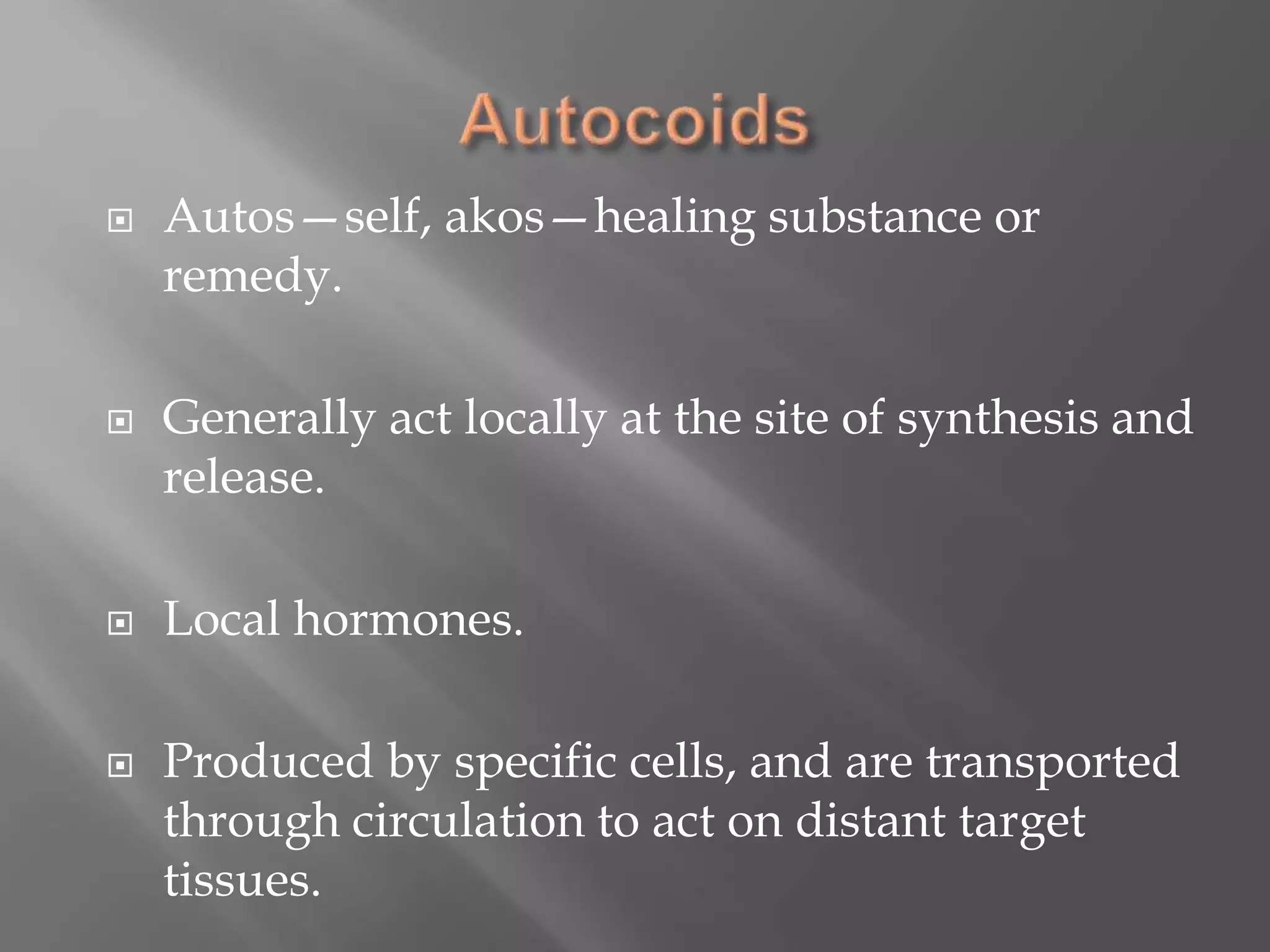 (Autocoids) Histamine Pharmacology ppt | PPTX