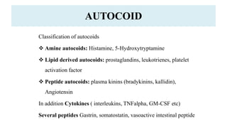 Histamine and its antagonists | PPTX