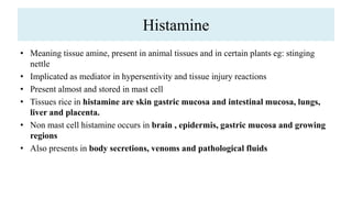 Histamine and its antagonists | PPTX