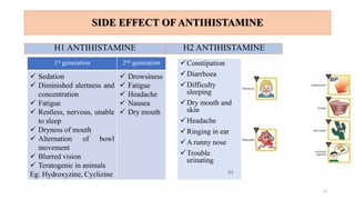histamine and antihistaminics | PPTX