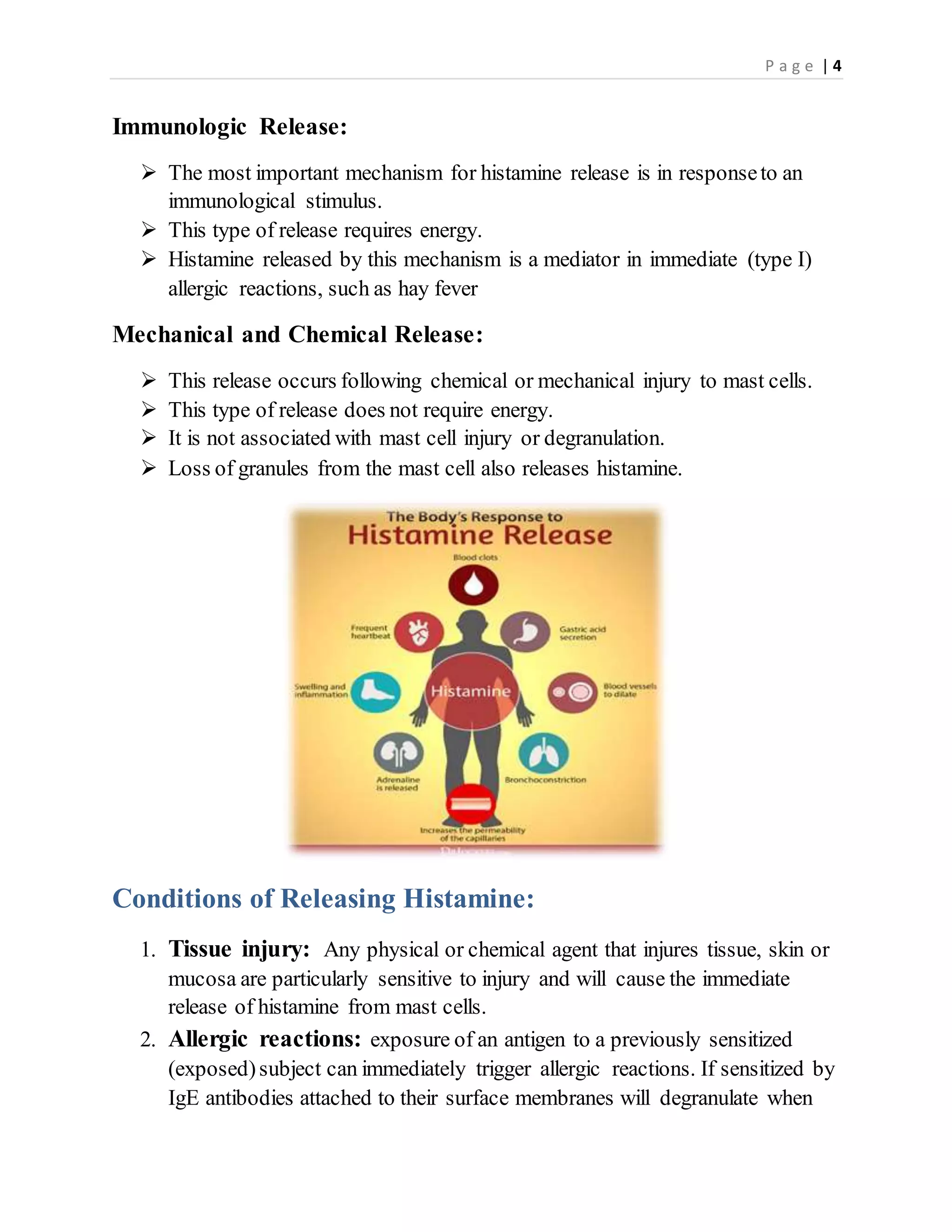 Histamine & Antihistamine | DOCX | Allergies | Diseases and Conditions