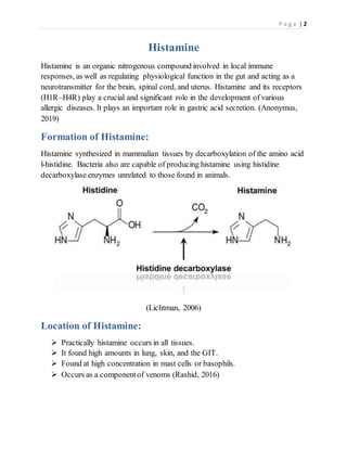 Histamine & Antihistamine | DOCX