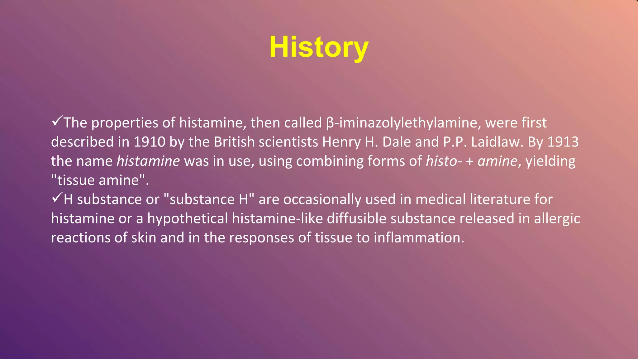 Histamine | PPTX