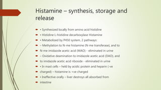 Histamine & Antihistaminics | PPTX
