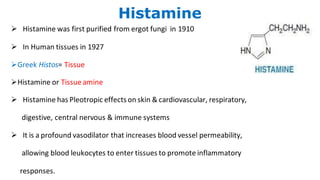 Histamine and antihistaminic drugs | DOCX