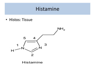 Histamine and antihistamin | PPTX