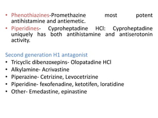 Histamine and antihistamine | PPTX