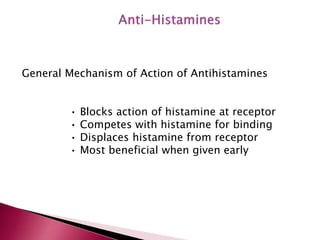 Histamine and antihistamine drugs | PPTX