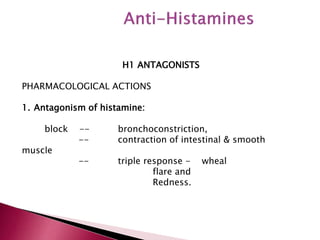Histamine and antihistamine drugs | PPTX