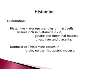 Histamine and antihistamine drugs | PPTX