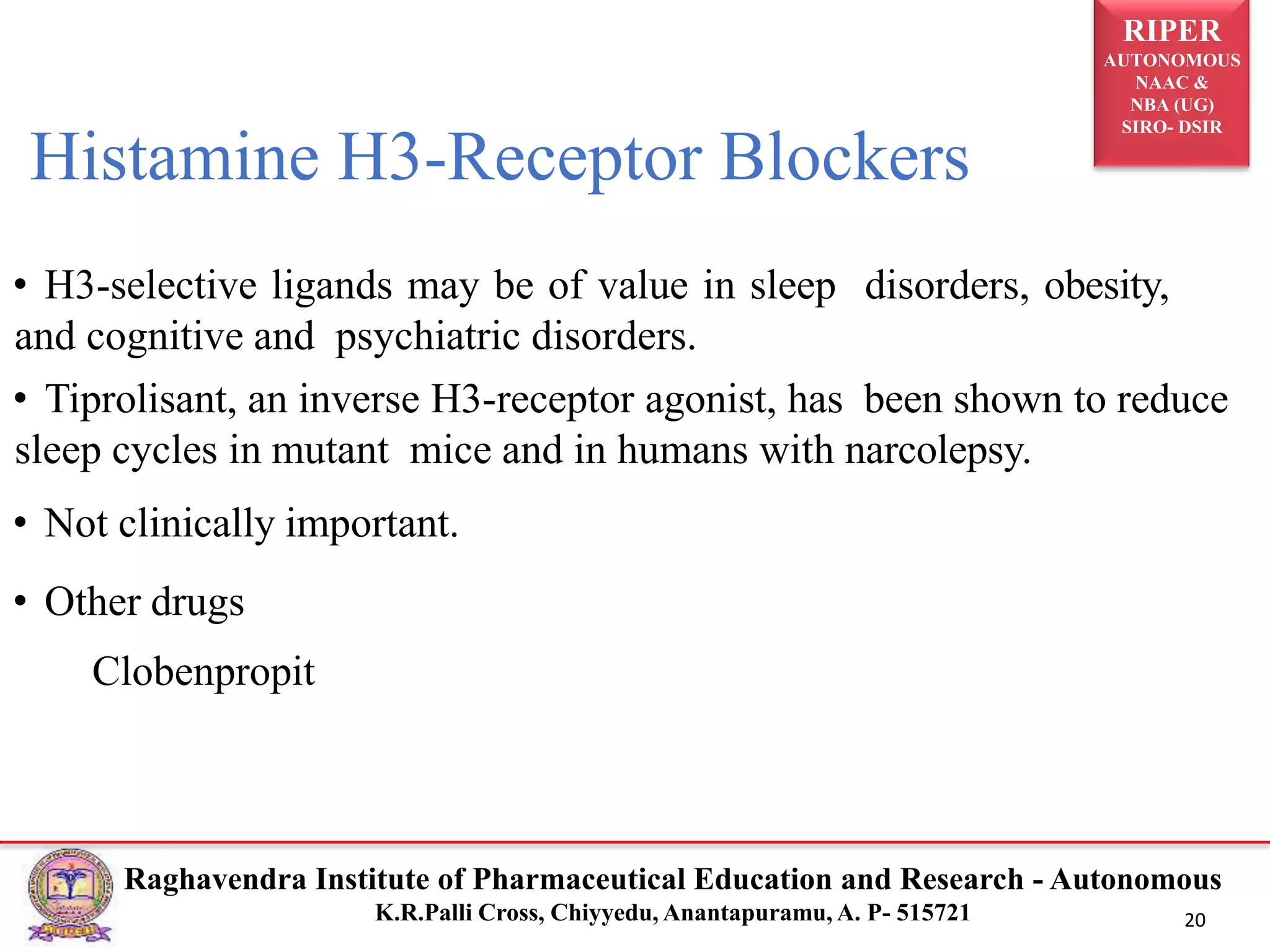 HISTAMINE AND ANTIHISTAMINE | PPTX