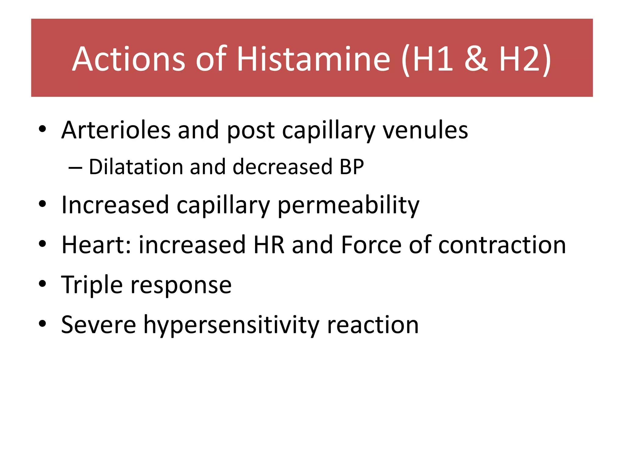 Histamine and antihistaminic | PPTX