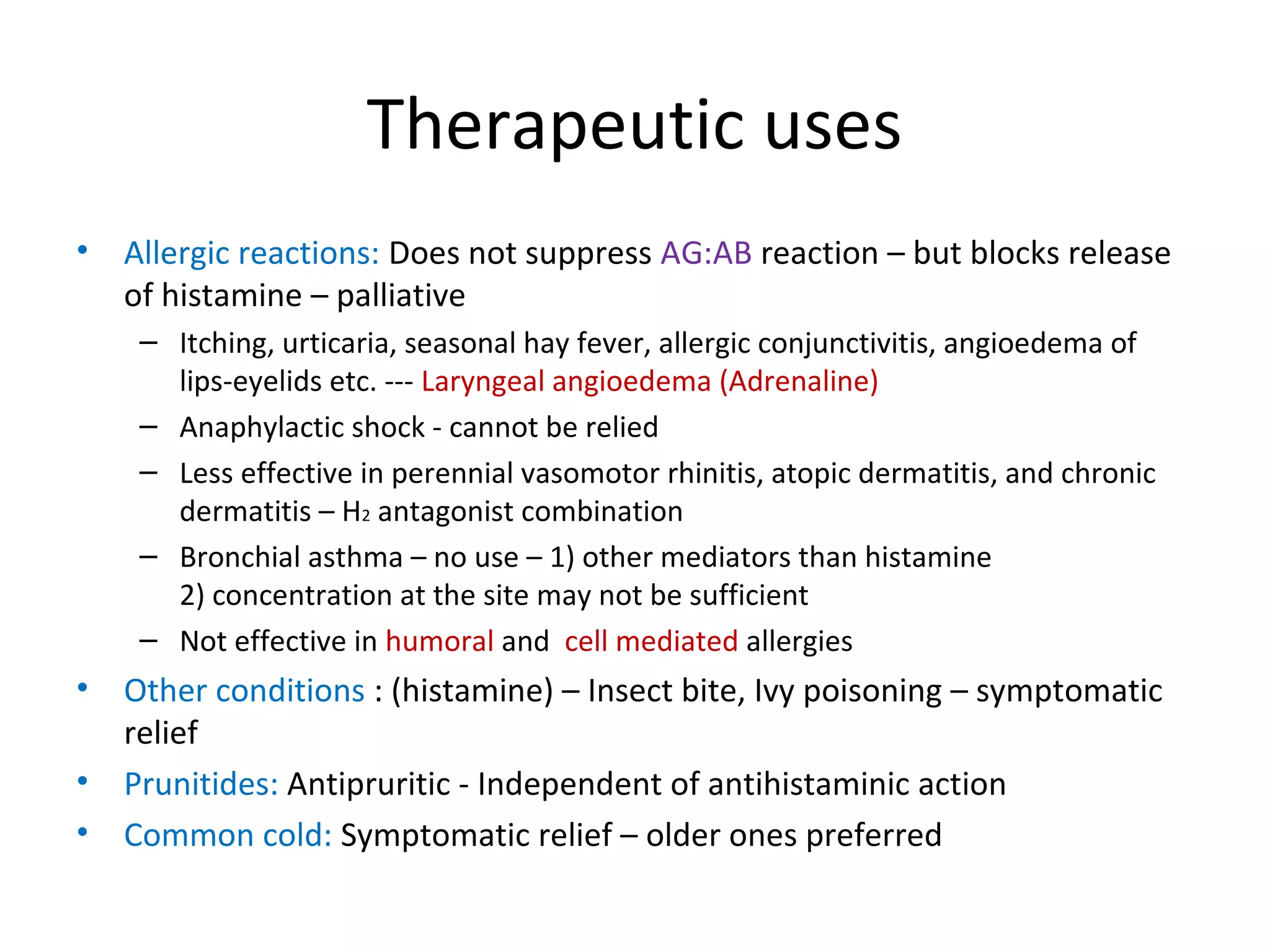 Histamine and antihistaminics | PPT