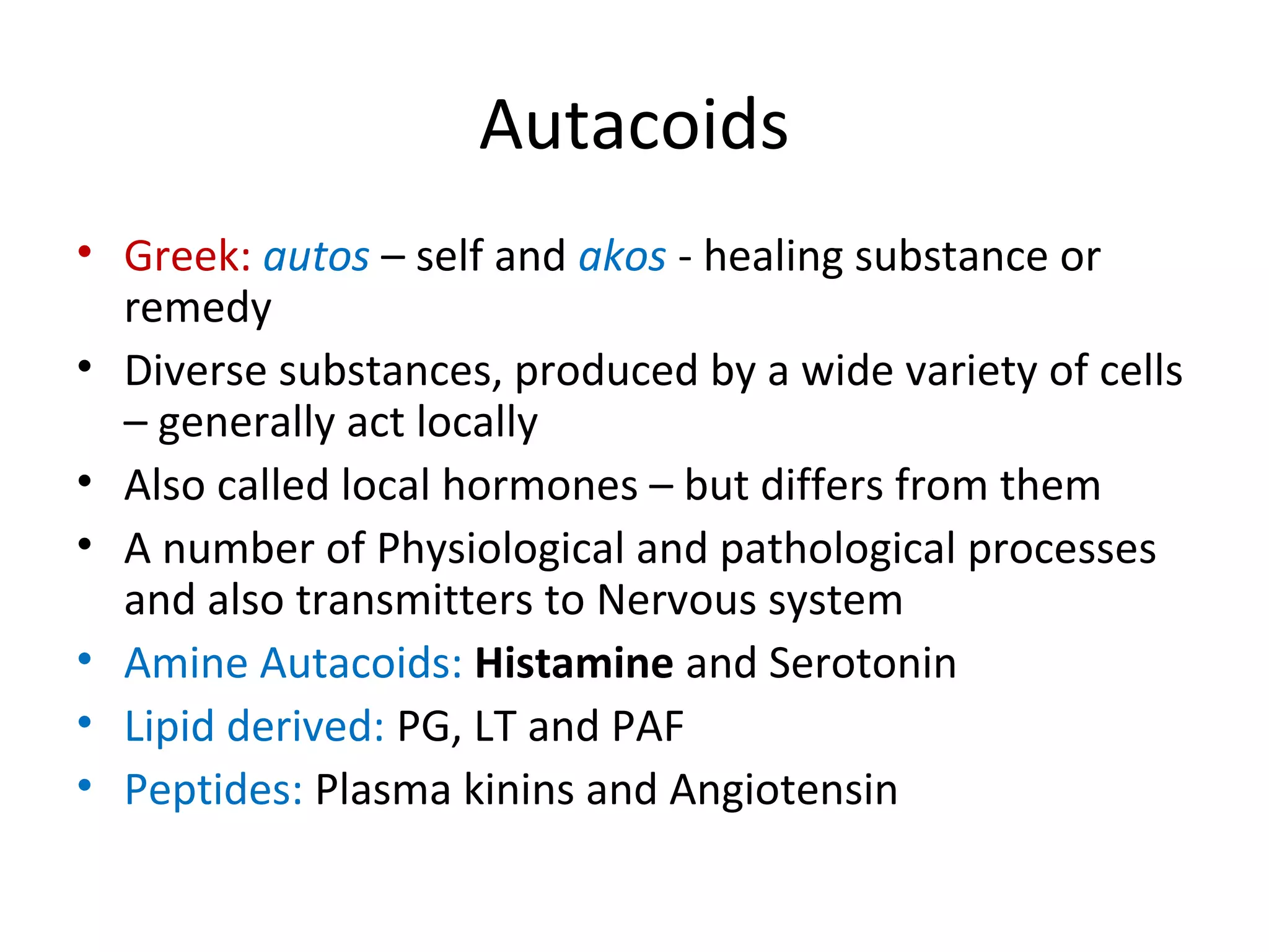 Histamine and antihistaminics | PPT