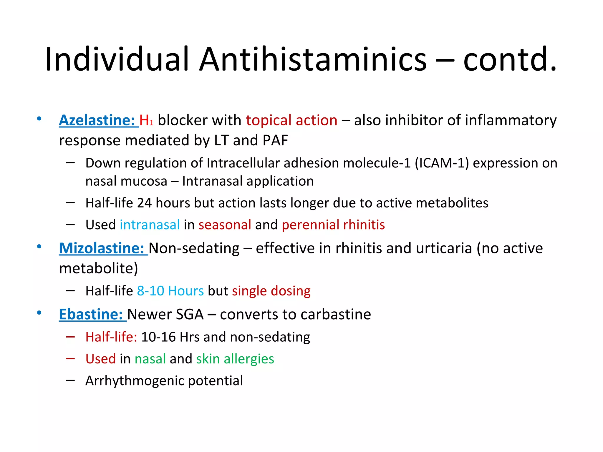Histamine and antihistaminics | PPT