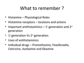 Histamine and antihistaminics | PPT