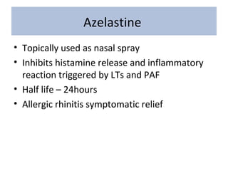 Histamine and antihistaminics | PPT