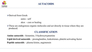 Histamine and antihistaminics | PPTX