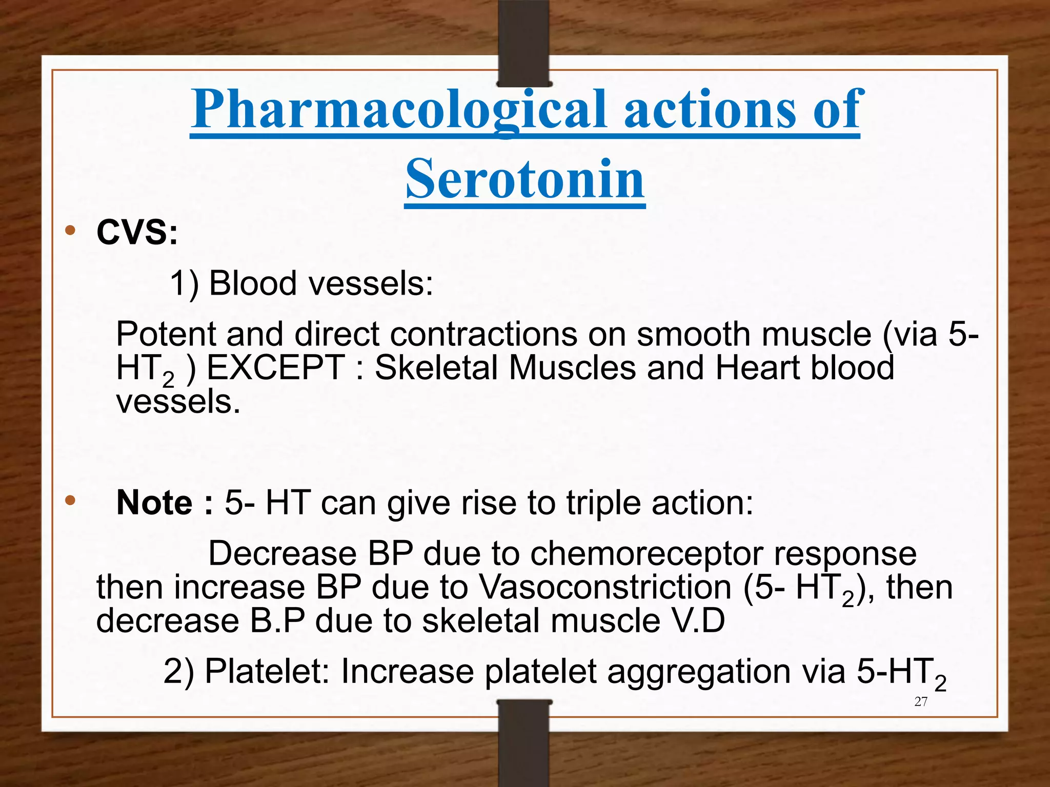 Histamine and serotonin ppt by srota dawn | PPTX