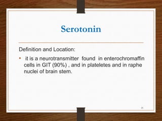 Histamine and serotonin ppt by srota dawn | PPTX