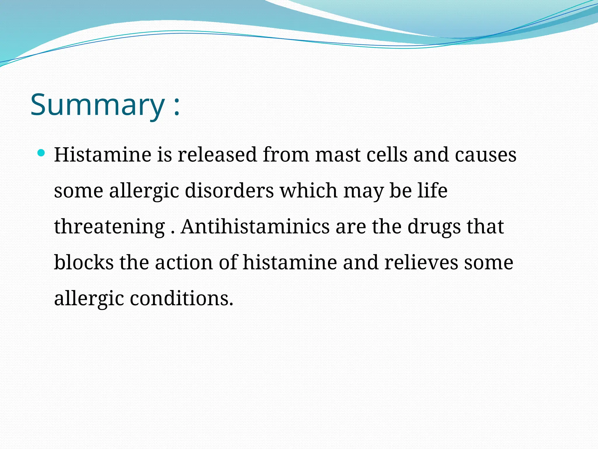 Histamine and antihistaminics with various drugs | PPTX
