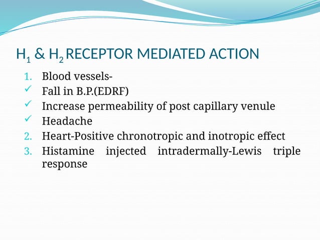 Histamine and antihistaminics with various drugs | PPTX | Allergies ...