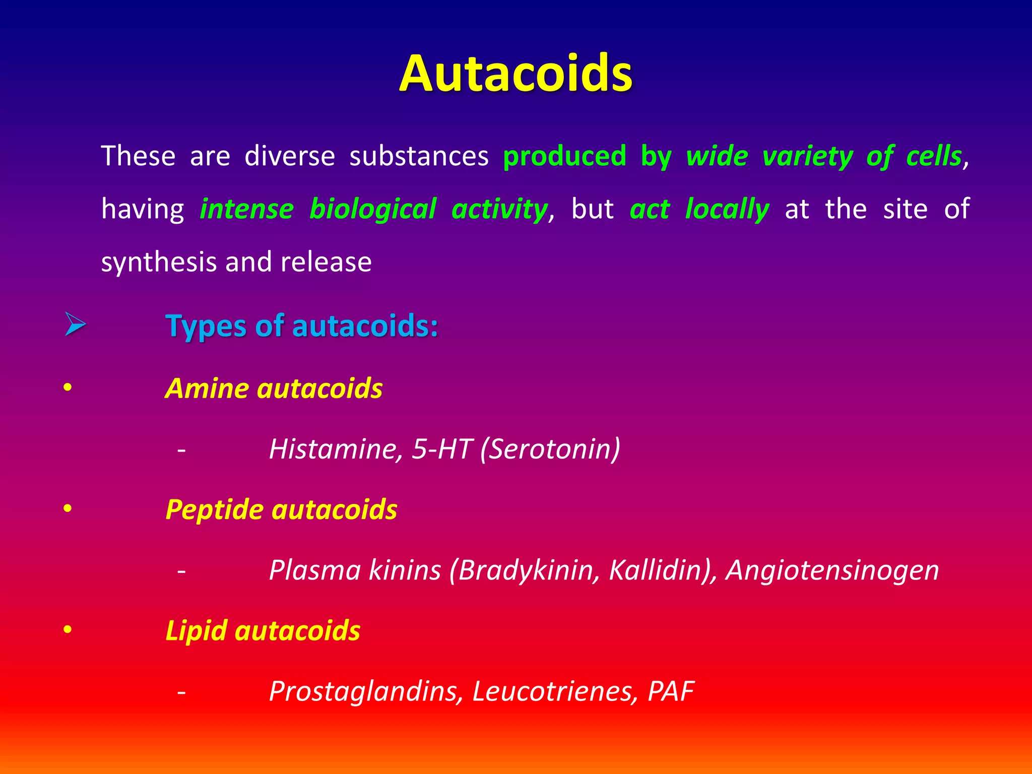 Histamine & antihistaminics | PPTX