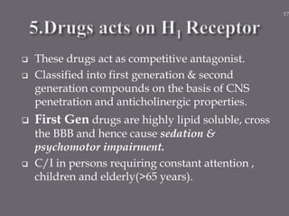 Histamine as a cns neurotransmitter | PPTX