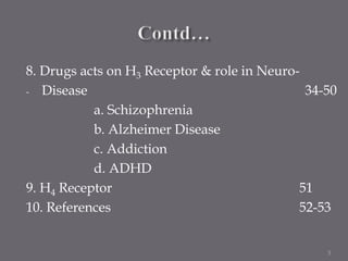Histamine as a cns neurotransmitter | PPTX