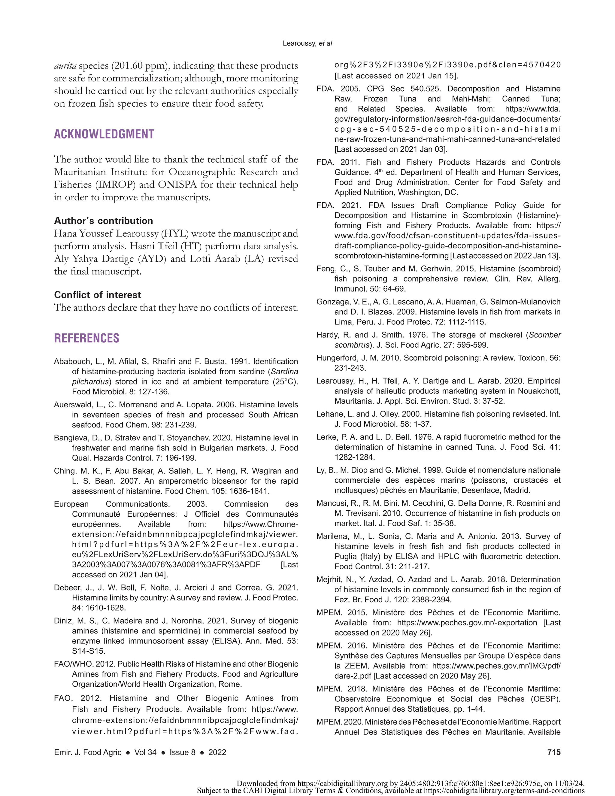 Histamine content in fresh and frozen pelagic species.pdf