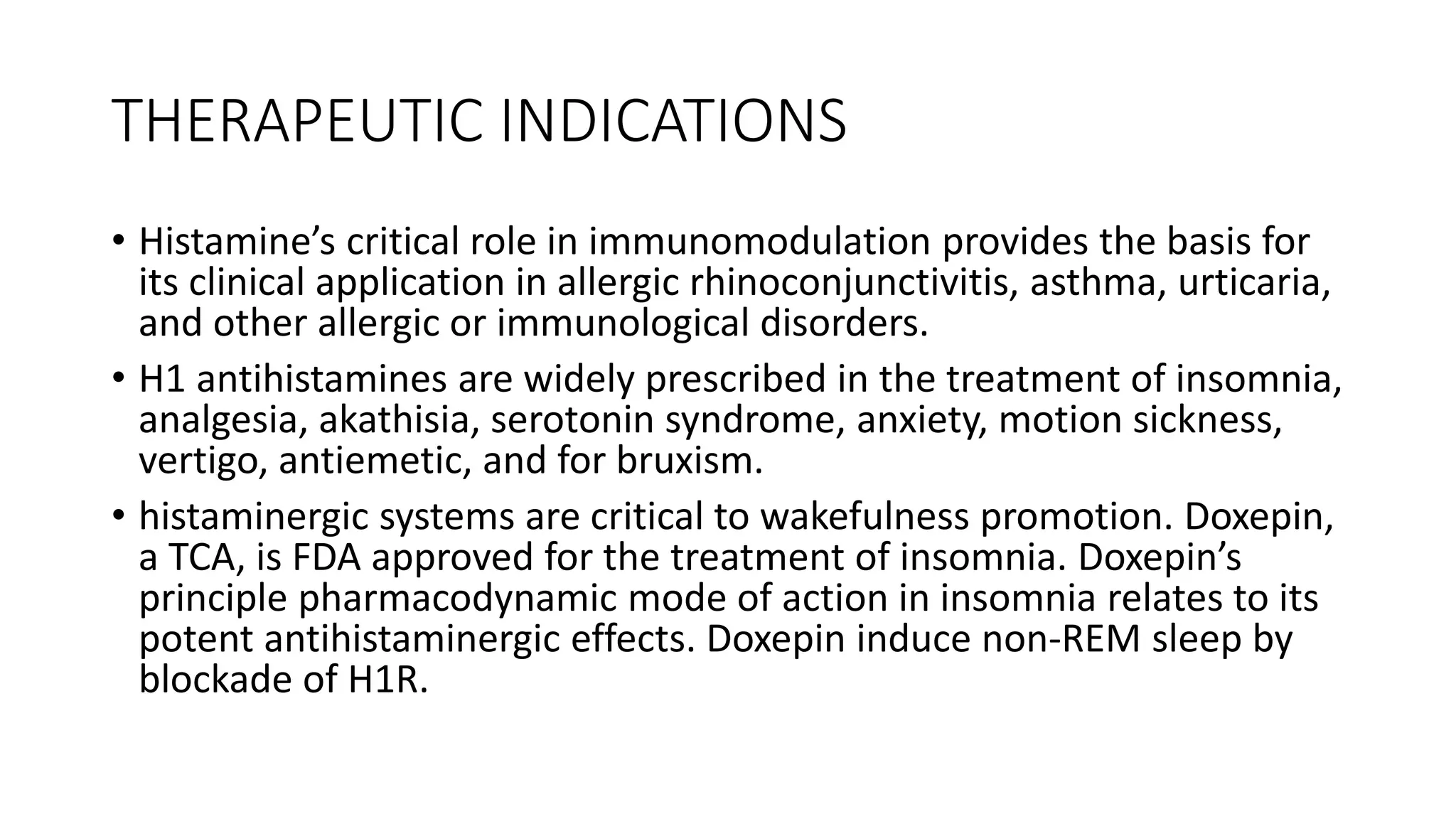 Histamine PSYCHIATRIC ASPECTS | PPTX