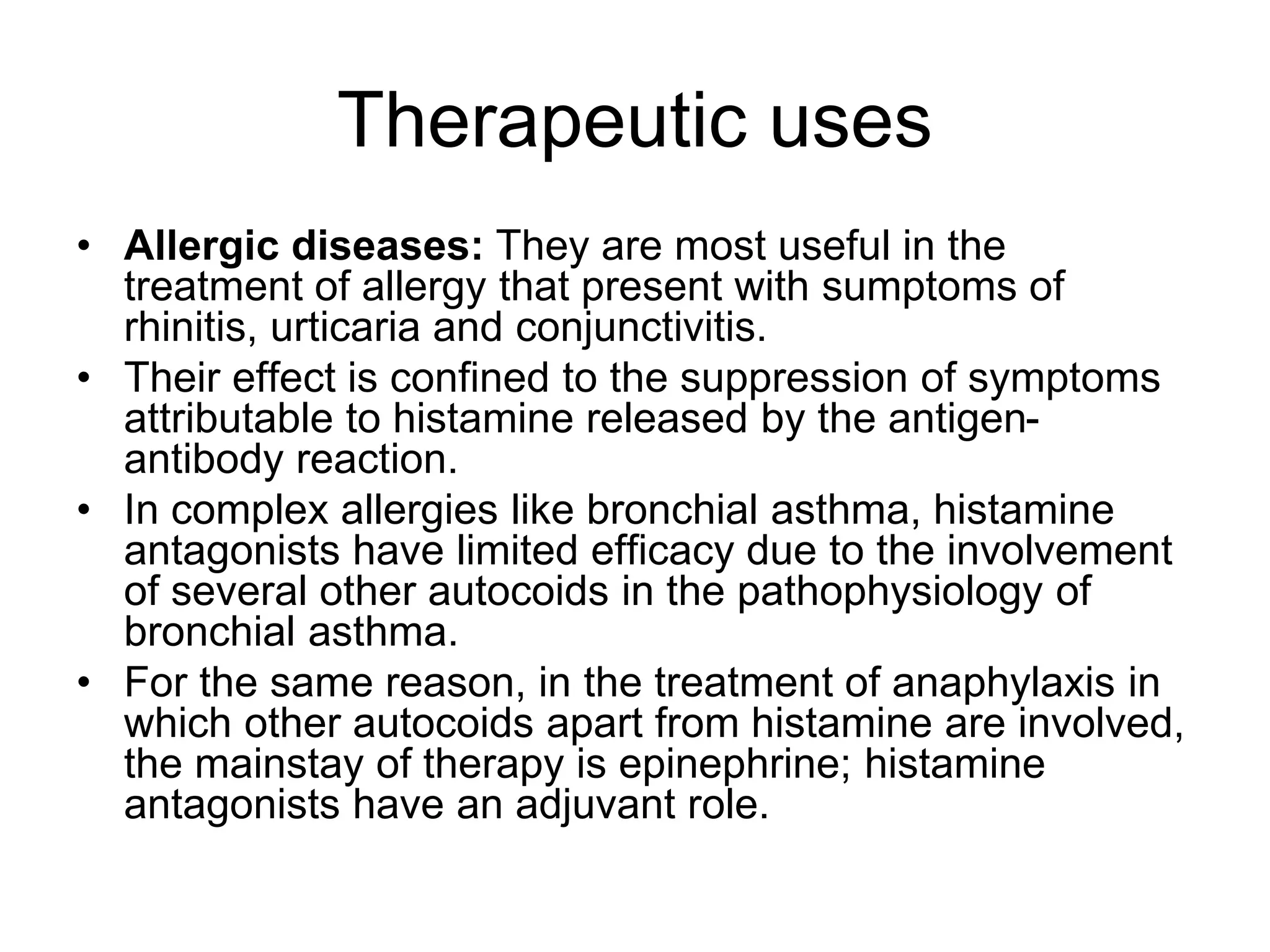 HISTAMINE PHARMACOLOGY.ppt.ppt | Allergies | Diseases and Conditions