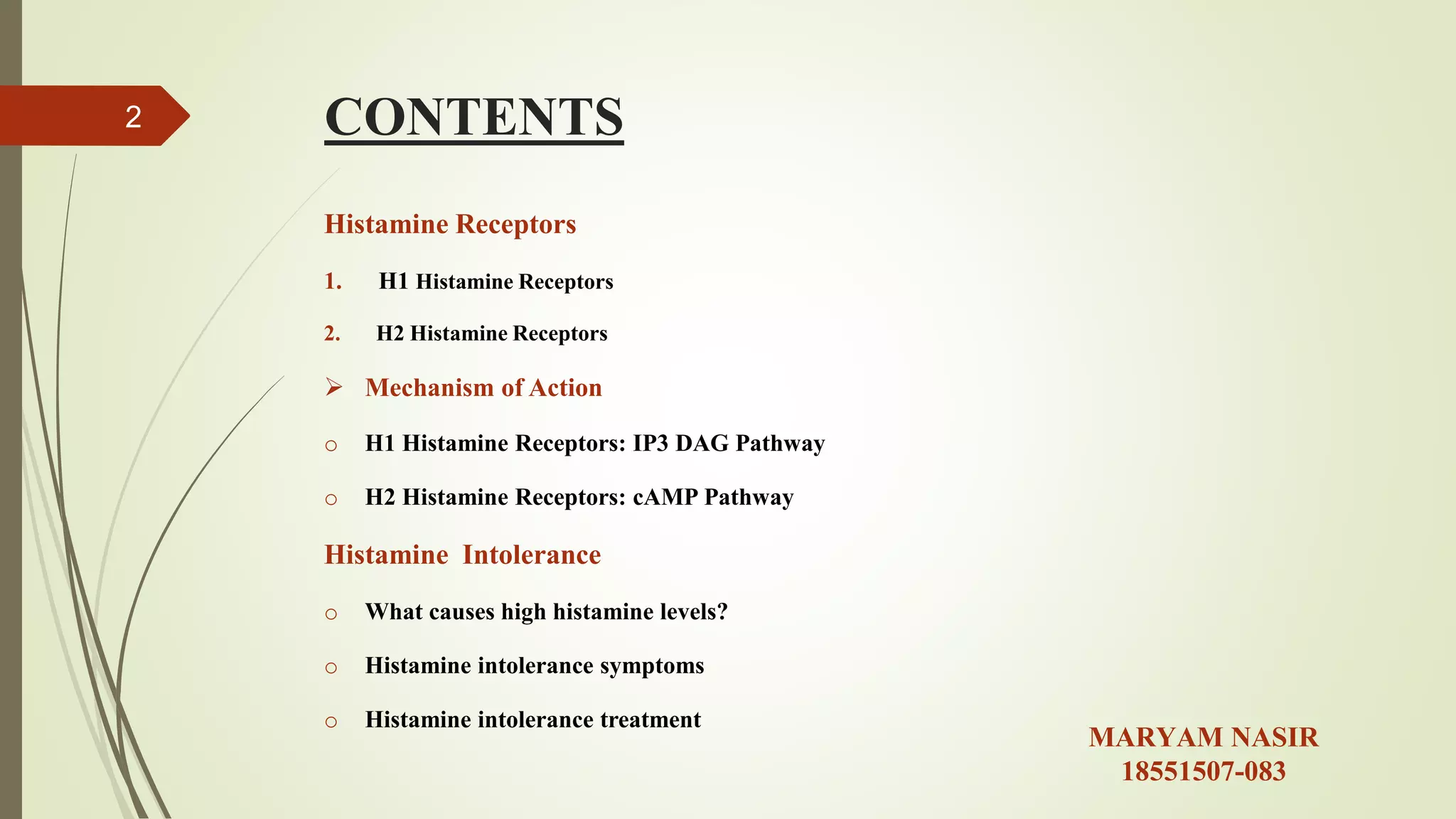 histamine receptors and histamine intolerance.pptx