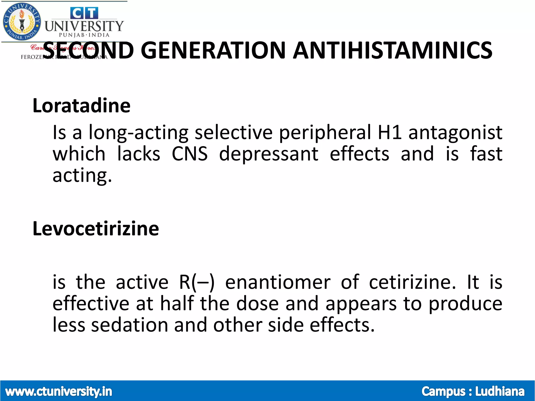 pharmacology of Histamines , Serotonin and its antagonist | PPTX