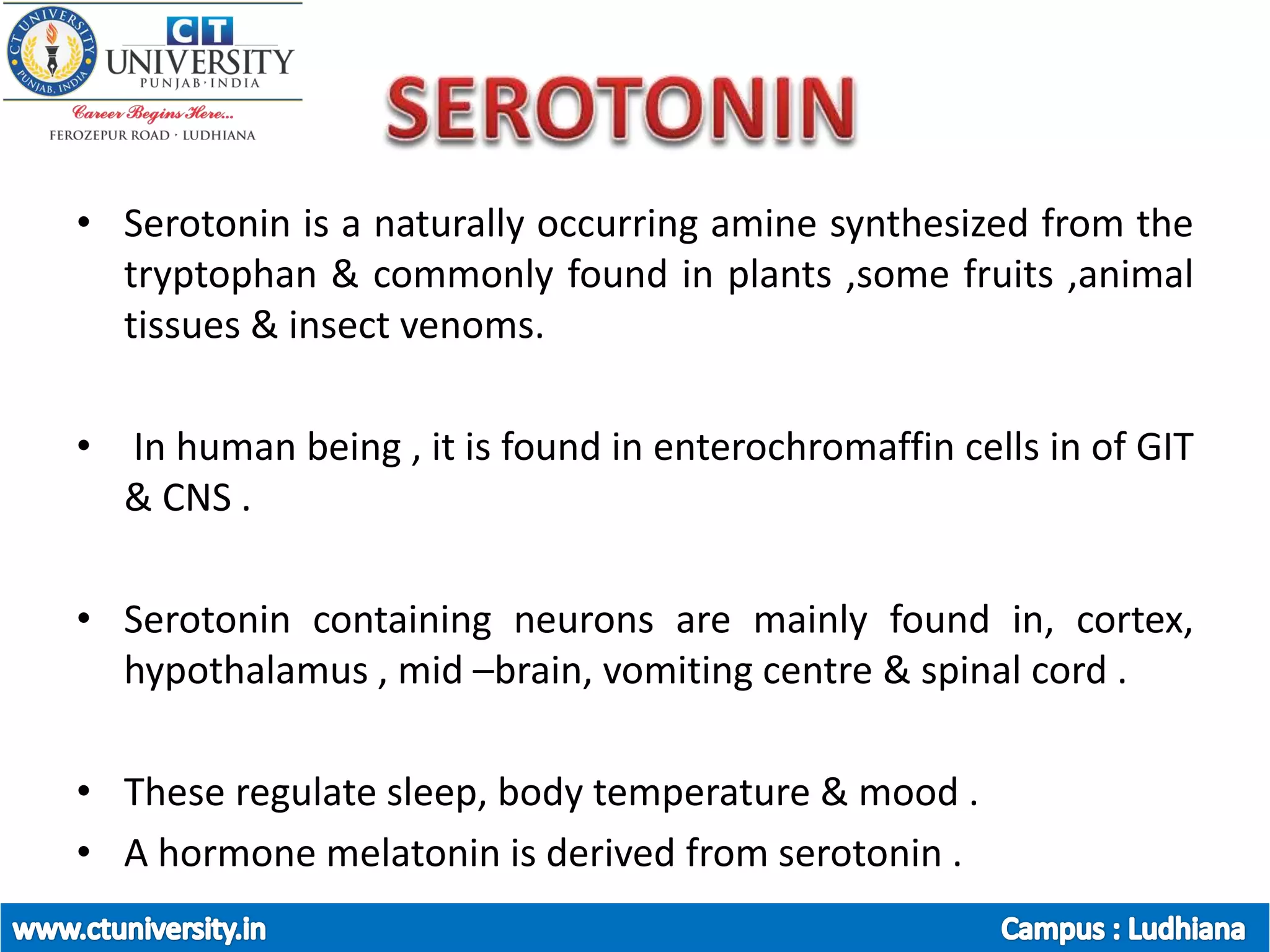 pharmacology of Histamines , Serotonin and its antagonist | PPTX