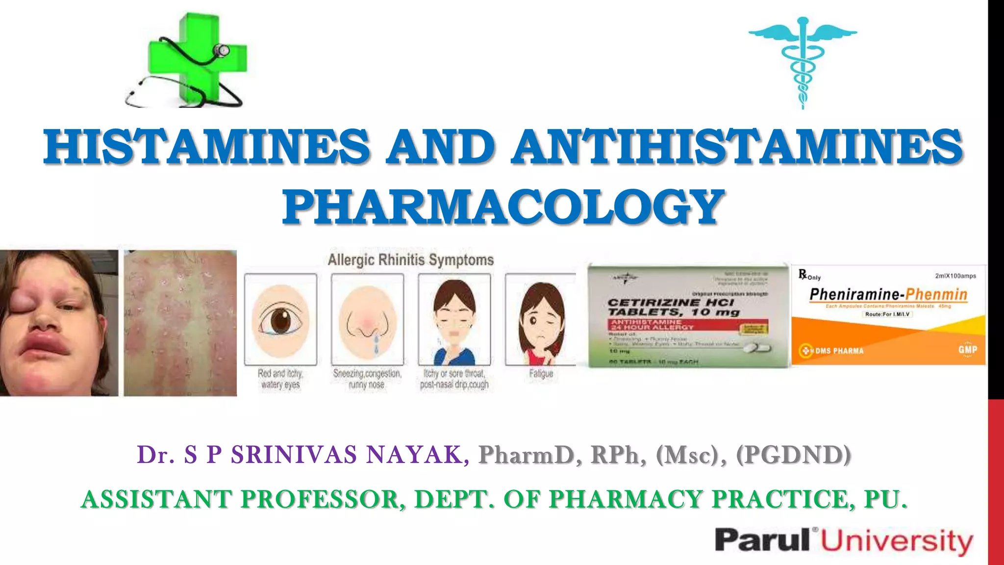 Histamines and antihistamine pharmacology | PPTX