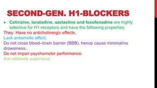Histamines and antihistamine pharmacology | PPTX