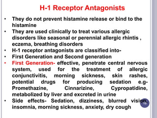 Allergy, Histamines and antihistamines | PPTX