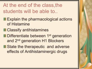 Histamines and antihistamines mbbs | PPTX