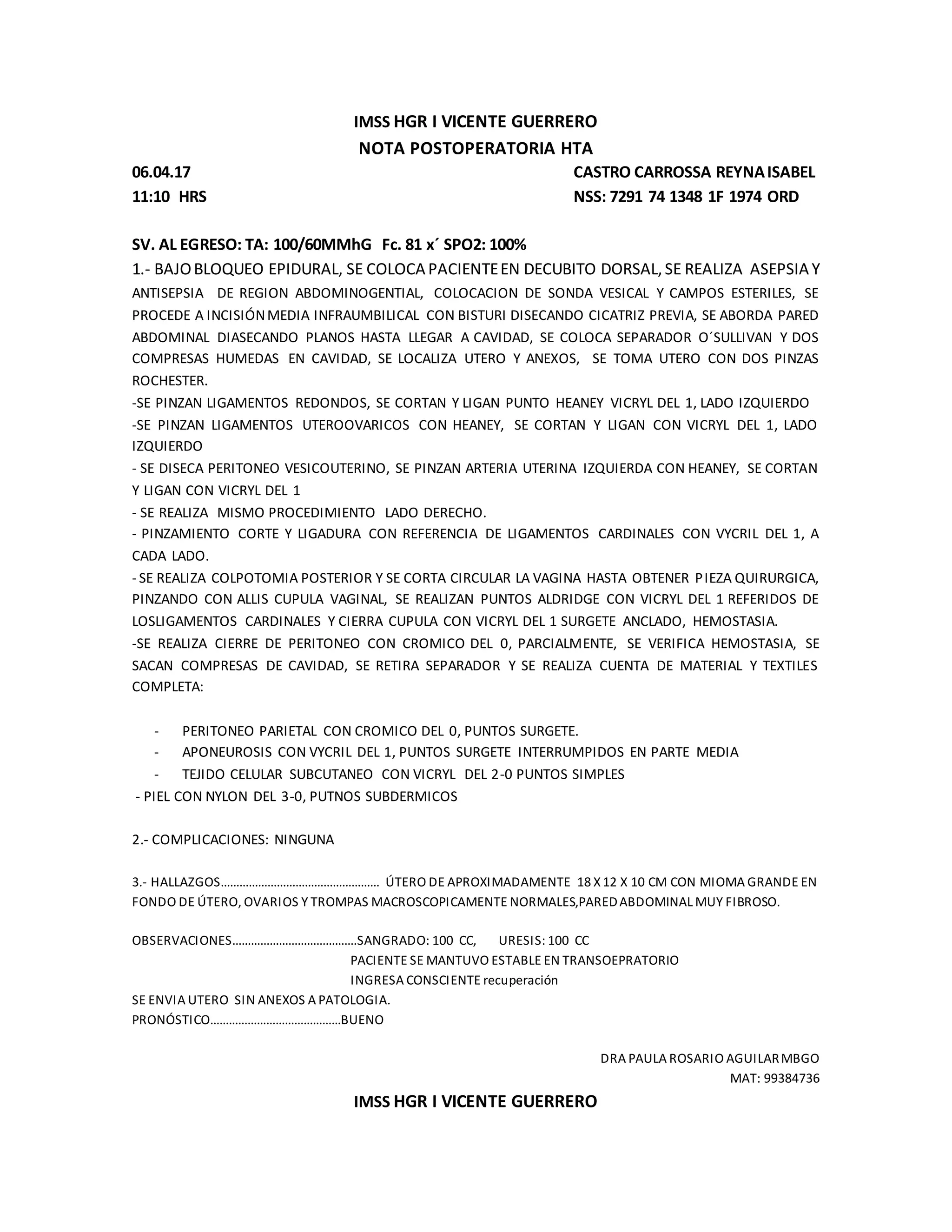 Histerectomia 1 | DOCX