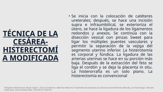 Tecnicas e historia de las HISTERECTOMIA OBSTETRICA | PPTX
