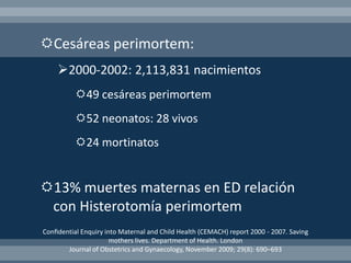 Histerotomia perimortem | PPTX