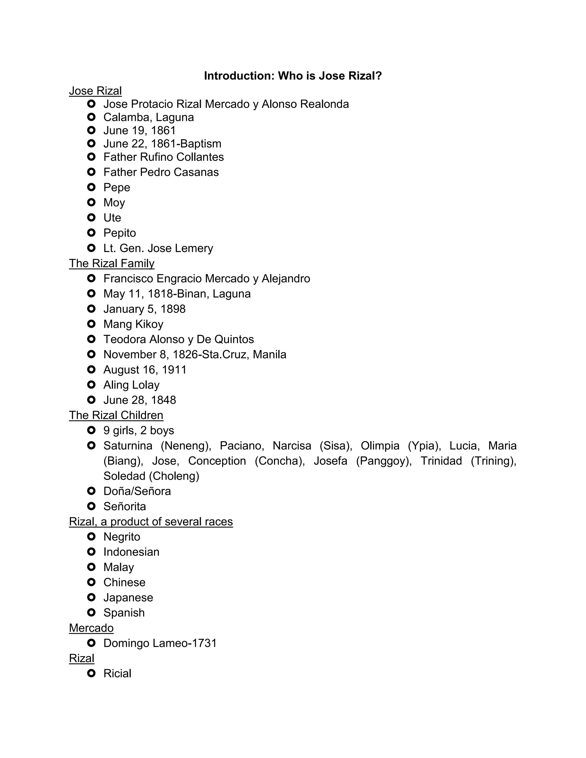 Facts about Jose Rizal | PDF