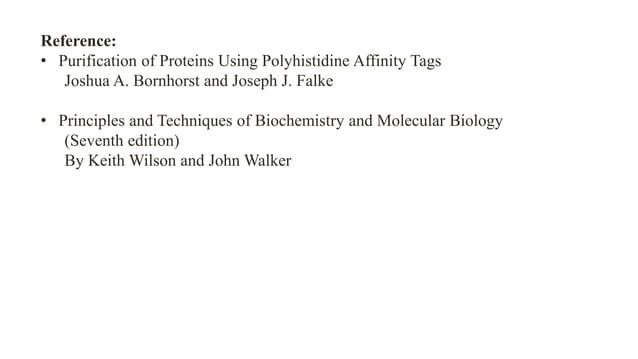 Affinity Chromatography | Histidine Nickel Affinity Column | PPTX