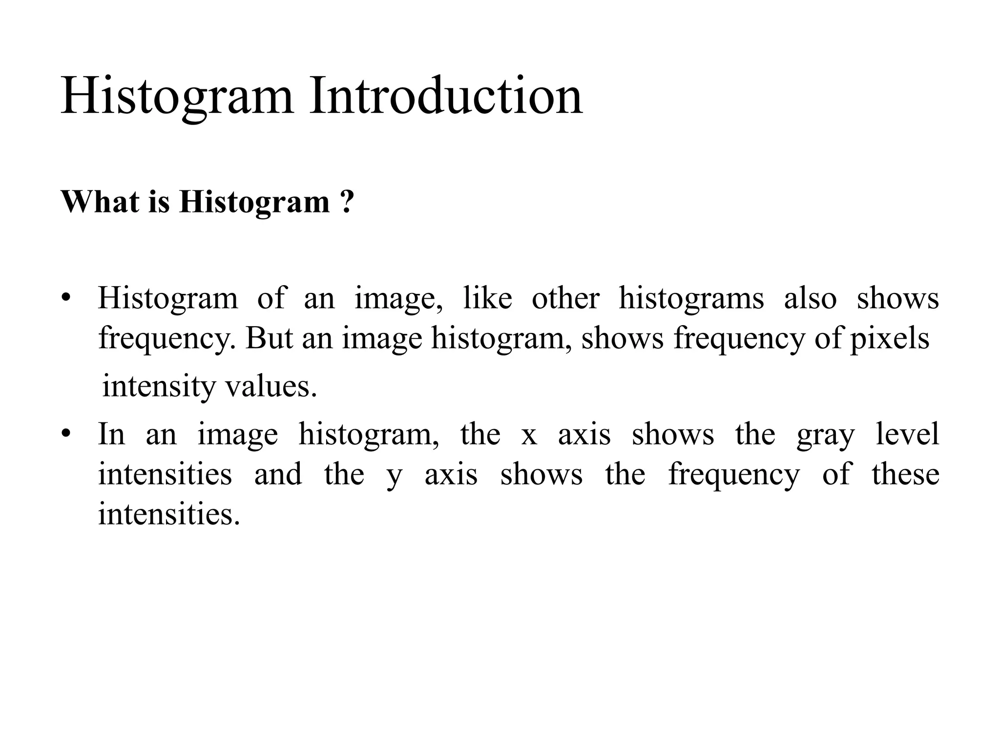 Histogram Processing | PPTX