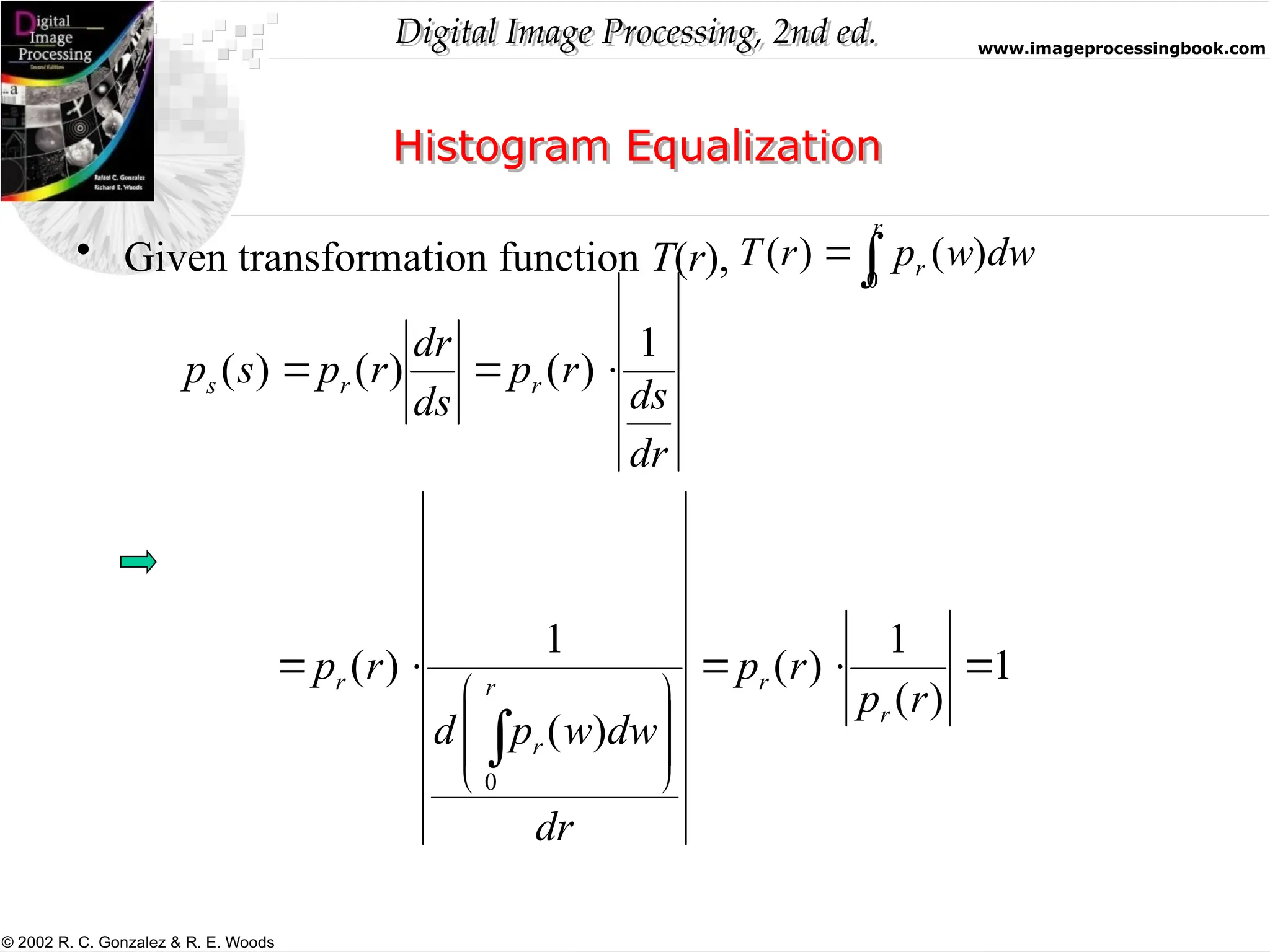 Histogram equalization and matching - Digital Image Processing | PPTX