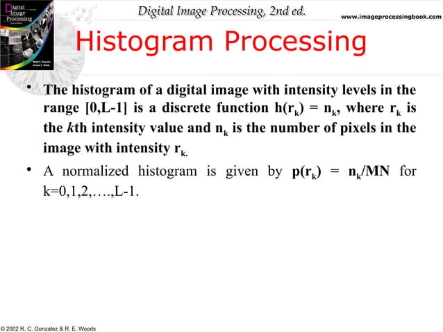 Histogram Equalization And Matching Digital Image Processing Pptx