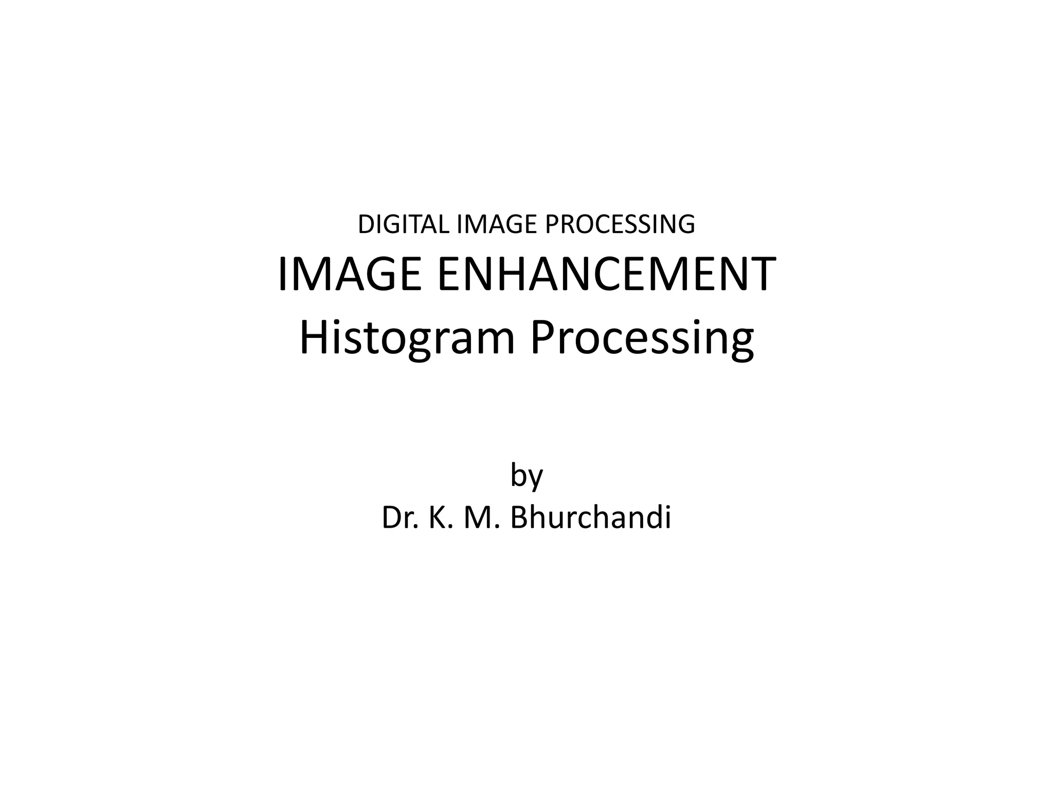 Histogram processing | PDF