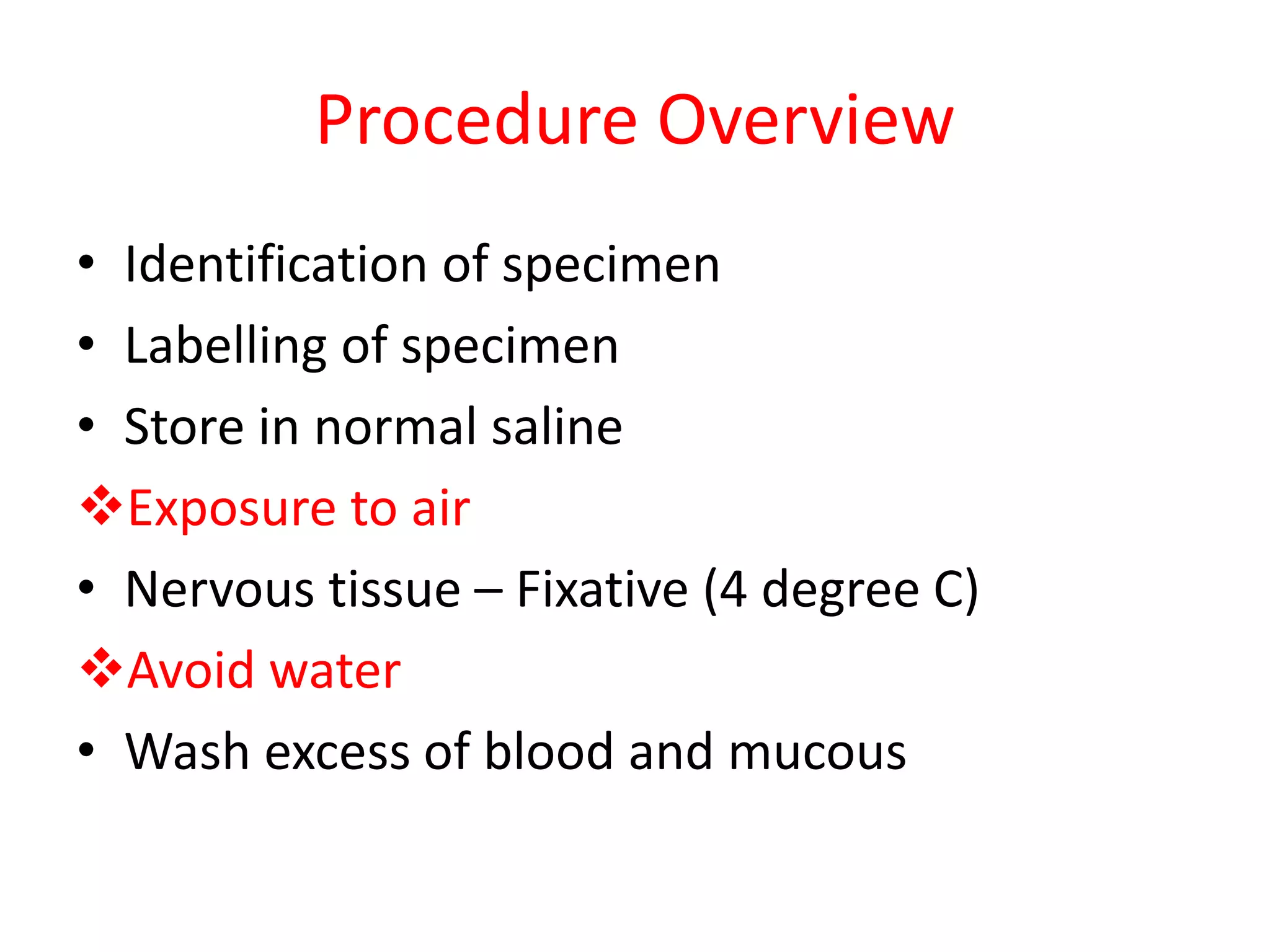 Histological Techniques: Section 1:Tissue collection and Grossing | PPTX